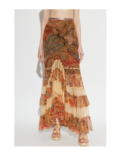 ETRO Etro Paisley Ruffled Maxi Skirt